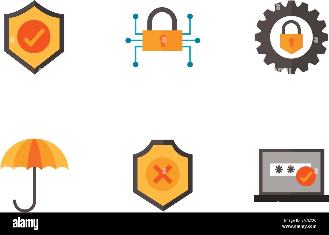 Icon set of security system vector design Stock Vector Image & Art - Alamy