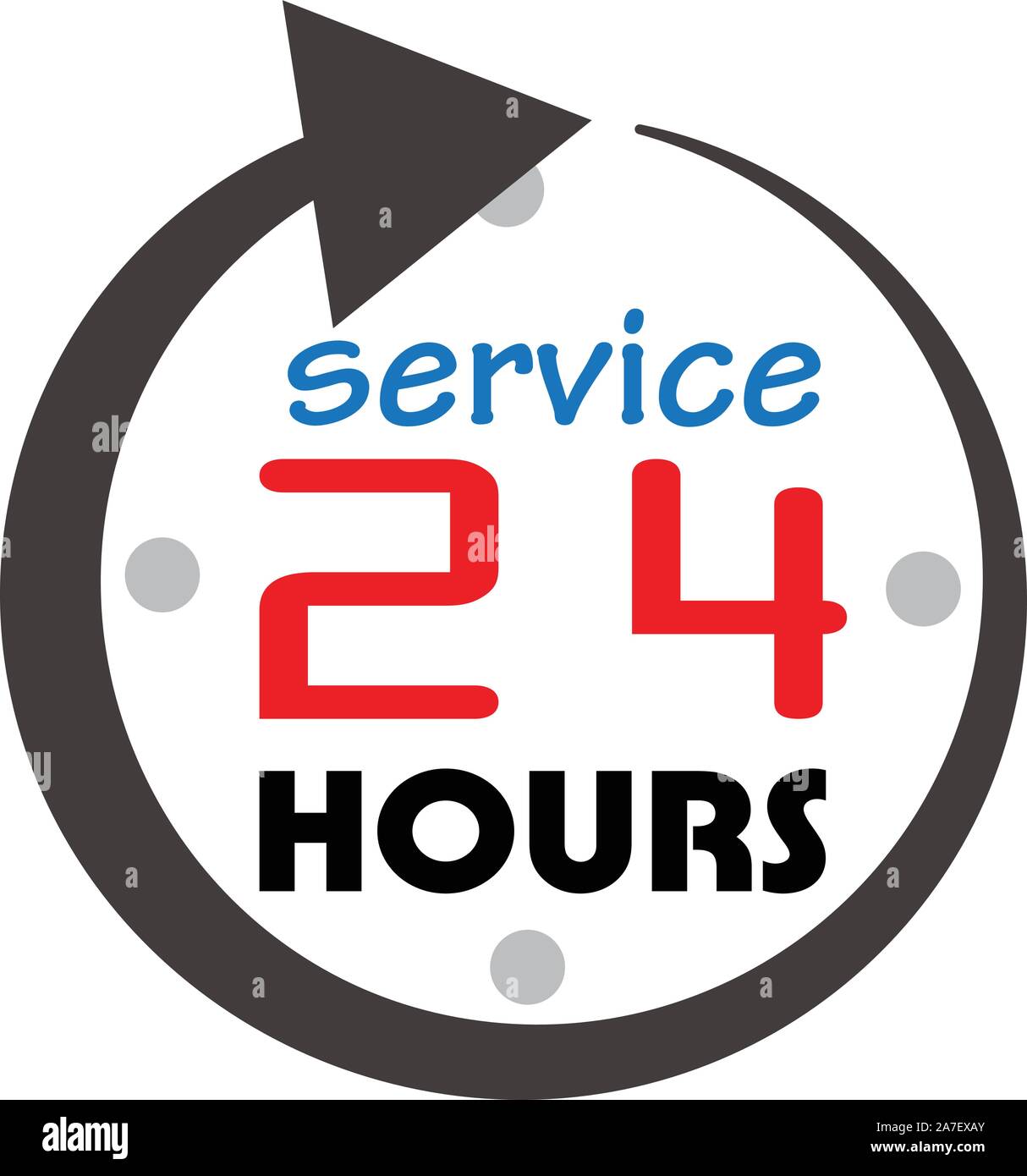 twenty four hour icon on white background. flat style. 24 hour icon for ...