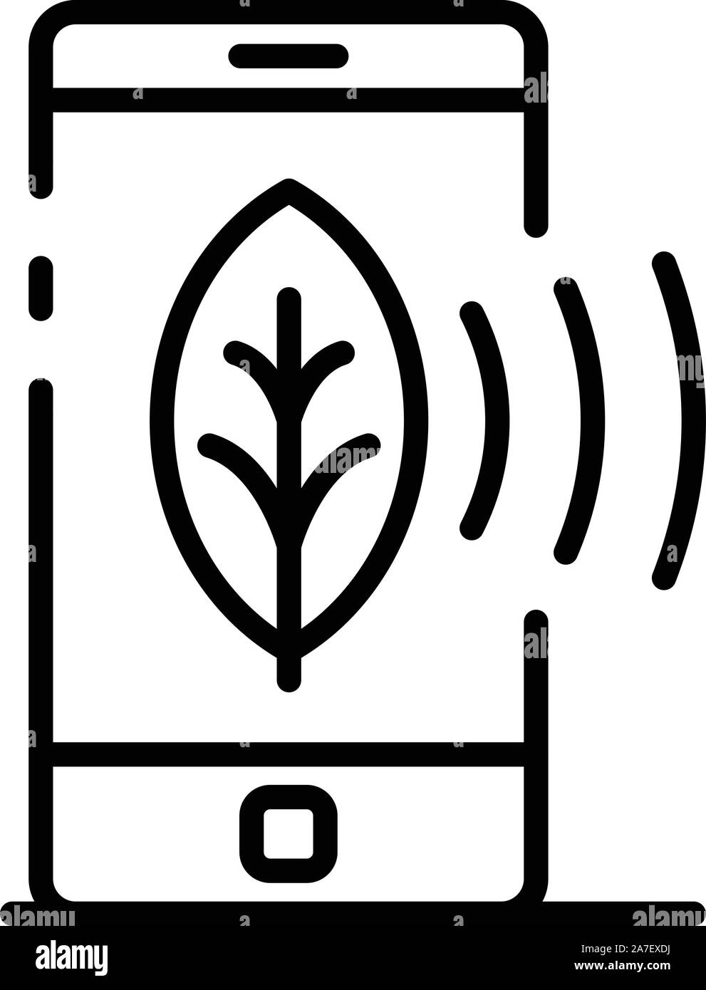 Smartphone plant control icon, outline style Stock Vector Image & Art ...