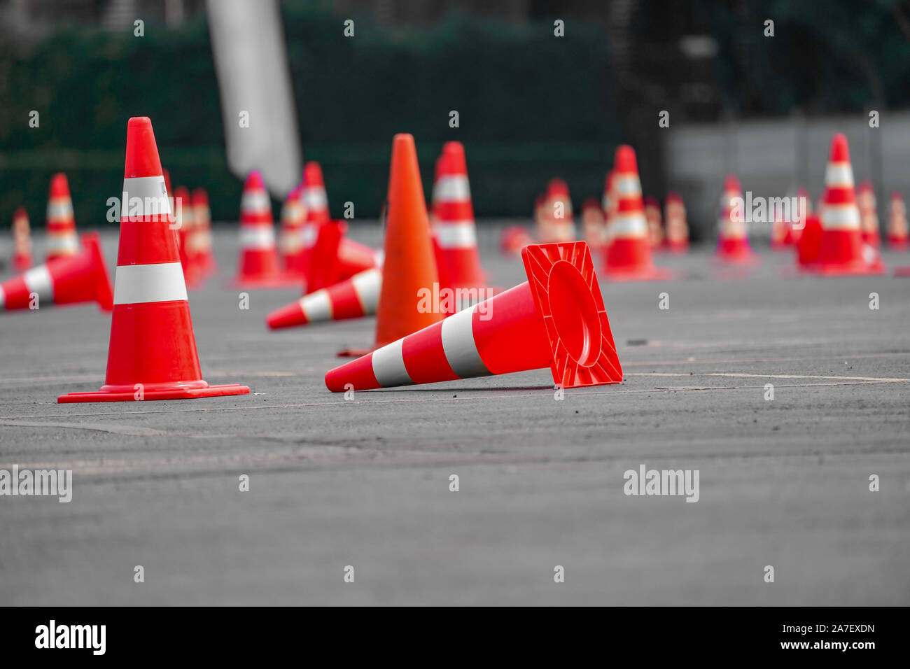 Plastic training cones hi-res stock photography and images - Alamy
