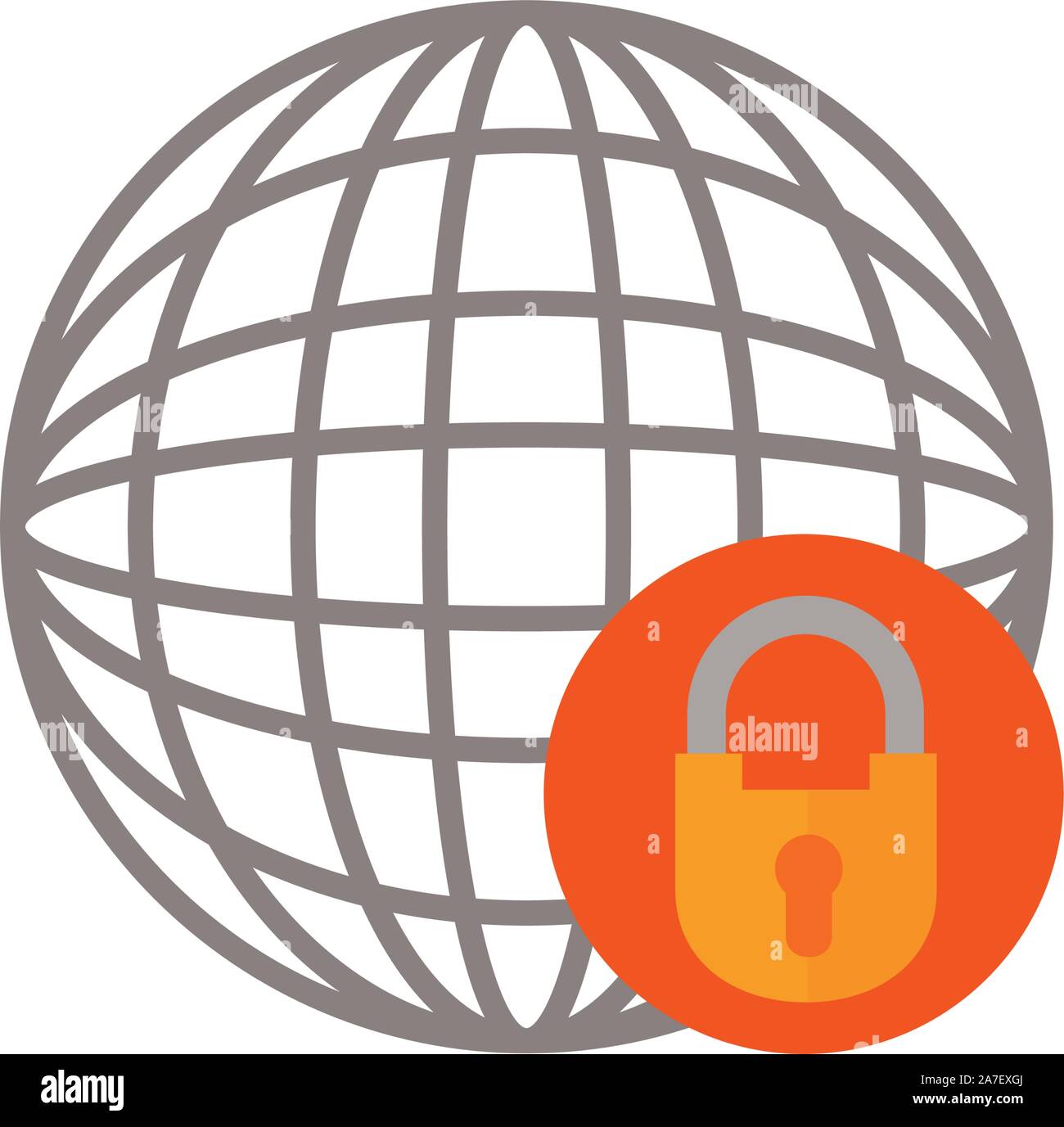 Global sphere of security system vector design Stock Vector Image & Art ...