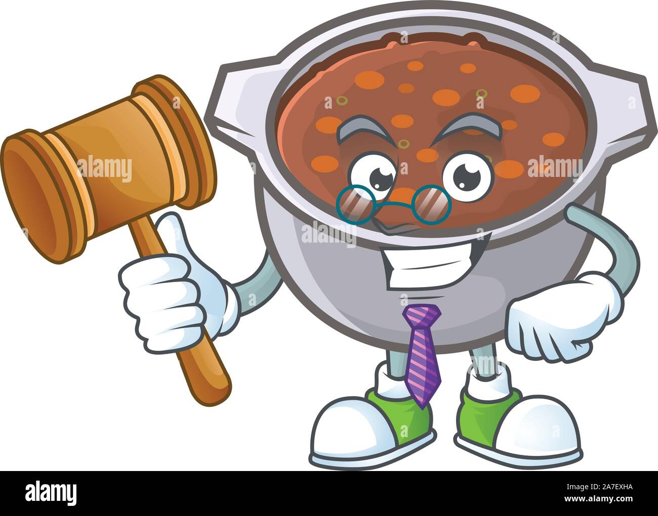 cute baked beans in character design judge Stock Vector Image & Art - Alamy