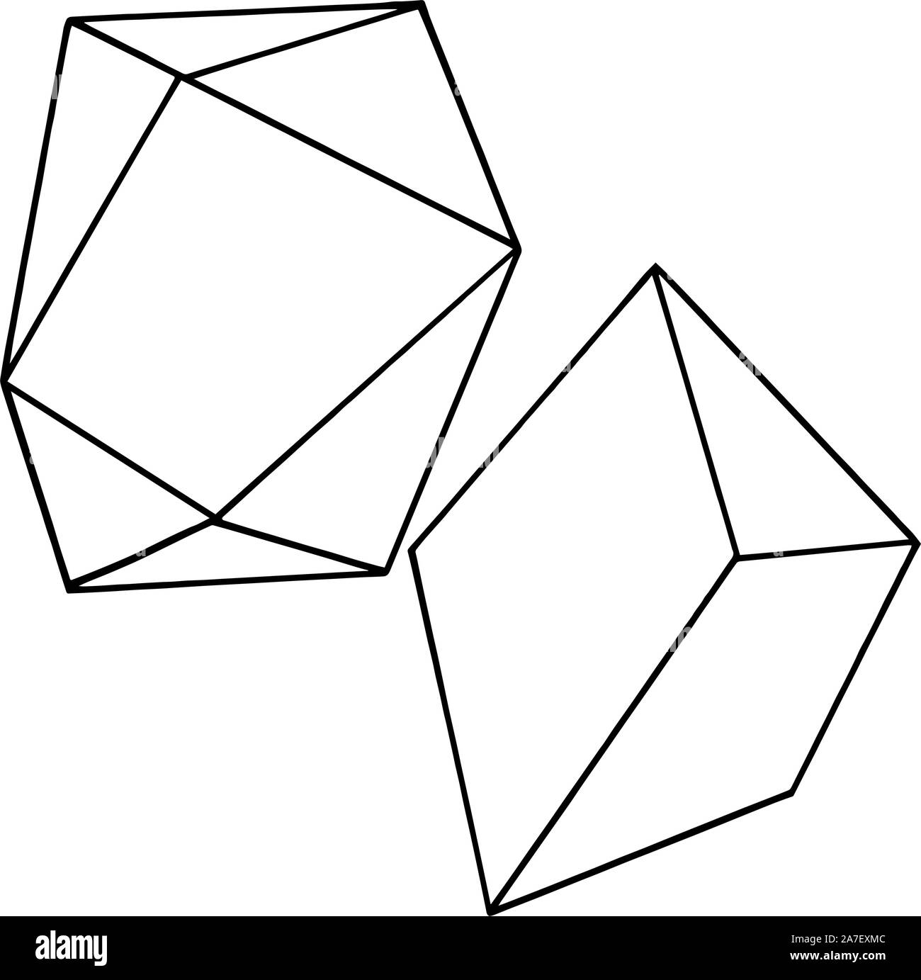 Vector geometric form. Isolated illustration element. Mosaic shape ...