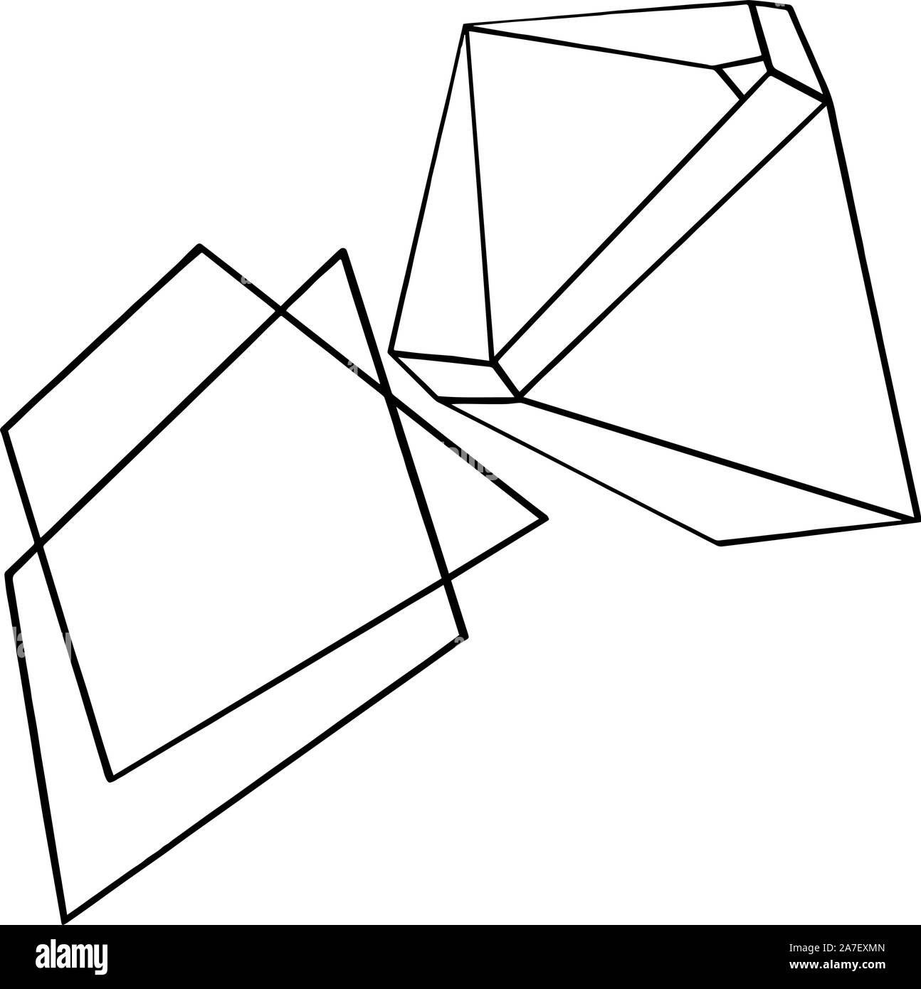 Vector geometric form. Isolated illustration element. Mosaic shape ...