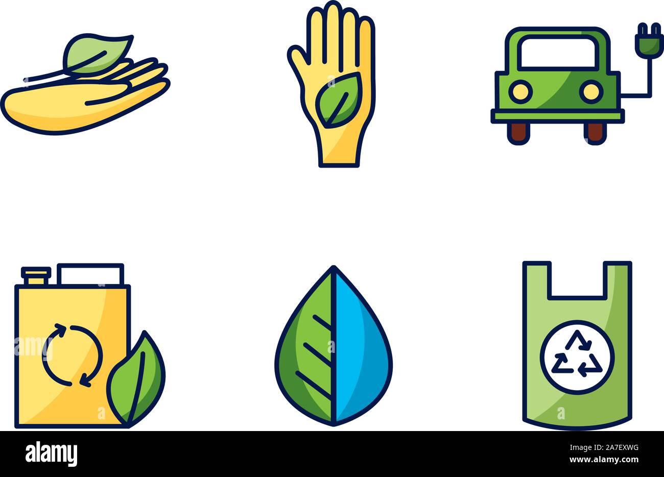 Isolated eco icon set vector design Stock Vector Image & Art - Alamy