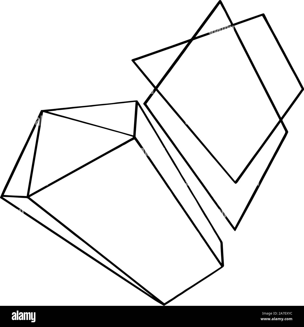 Vector geometric form. Isolated illustration element. Mosaic shape ...