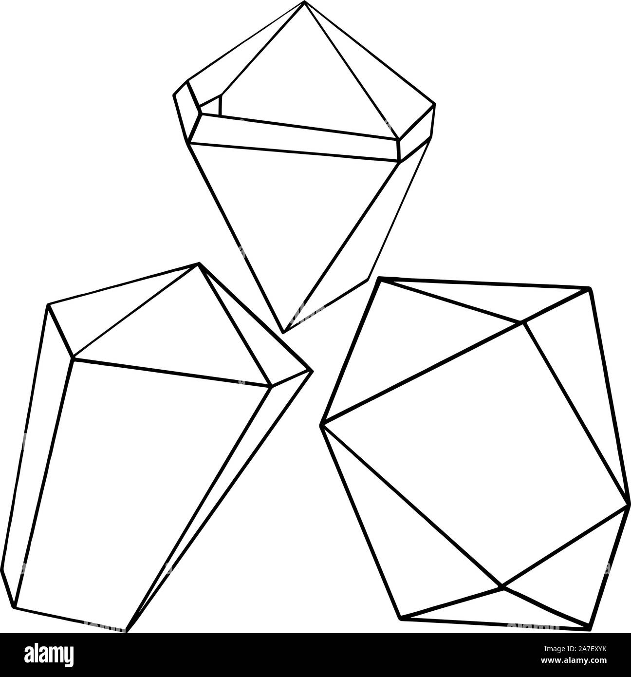 Vector geometric form. Isolated illustration element. Mosaic shape ...