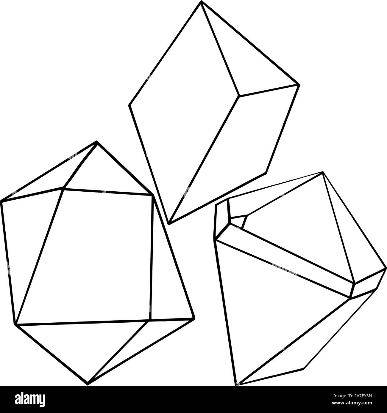 Vector geometric form. Isolated illustration element. Mosaic shape ...