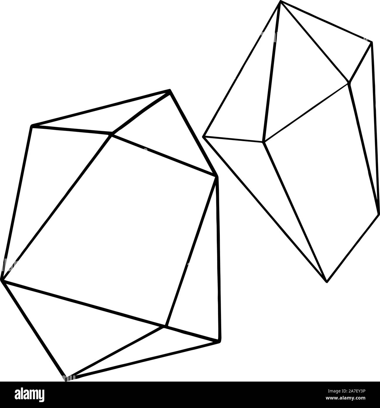 Vector geometric form. Isolated illustration element. Mosaic shape ...