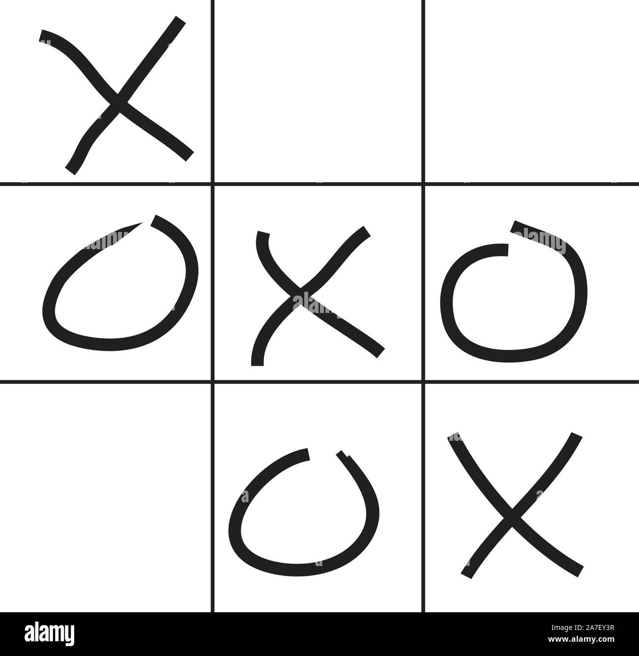 tictactoe game icon on white background. flat style. tictactoe game ...