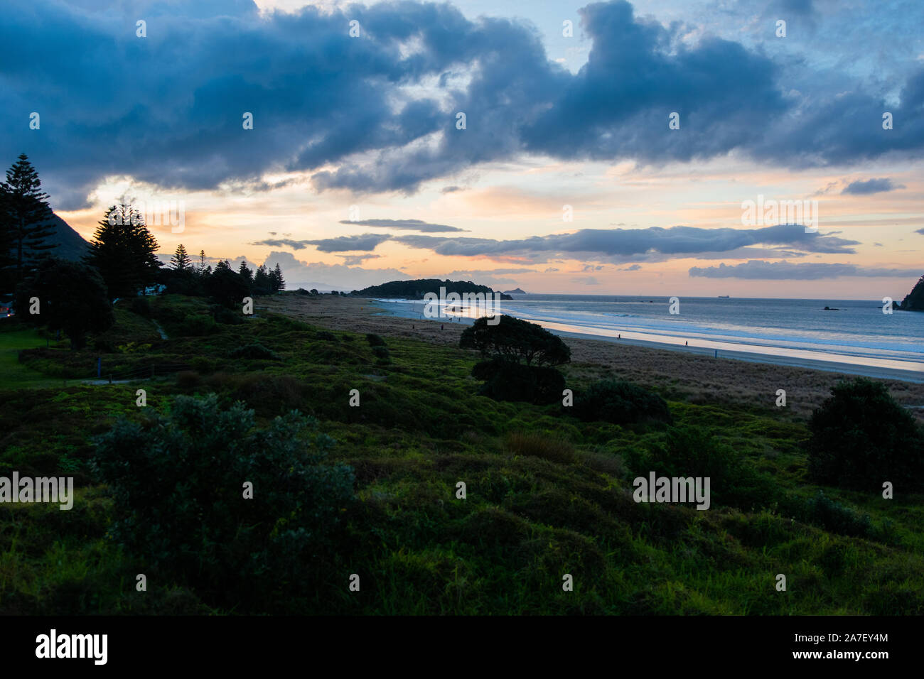 Mount Manganui Beach, New Zealand Stock Photo - Alamy