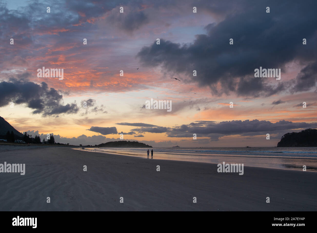 Mount Manganui Beach, New Zealand Stock Photo - Alamy
