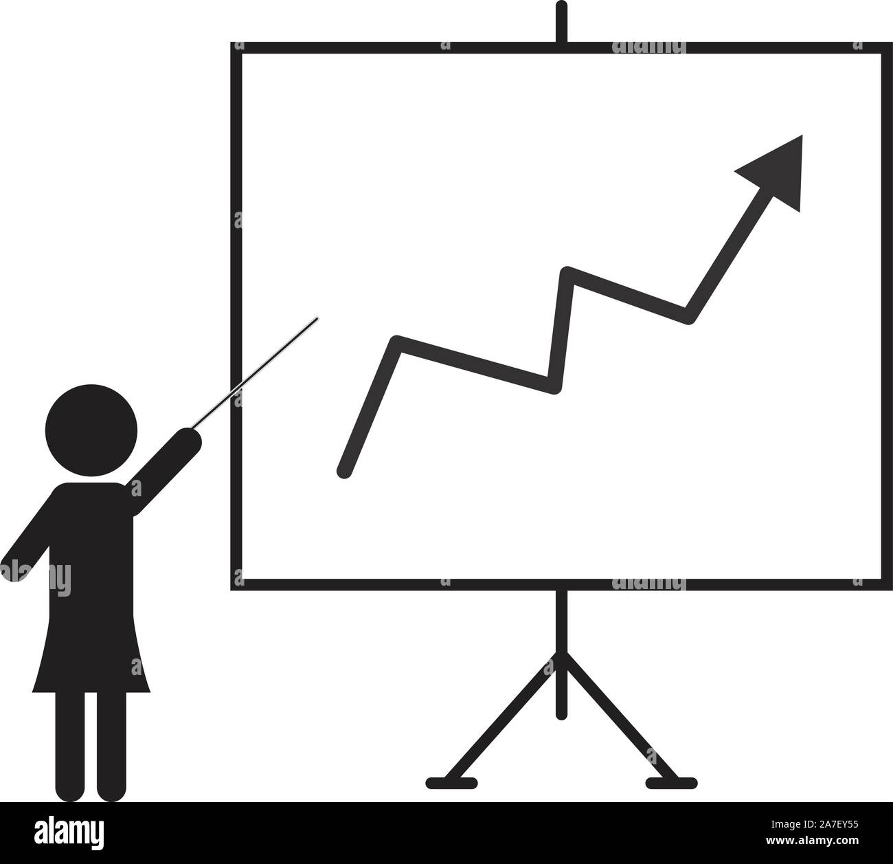 presentation icon on white background. flat style. Training icon for ...