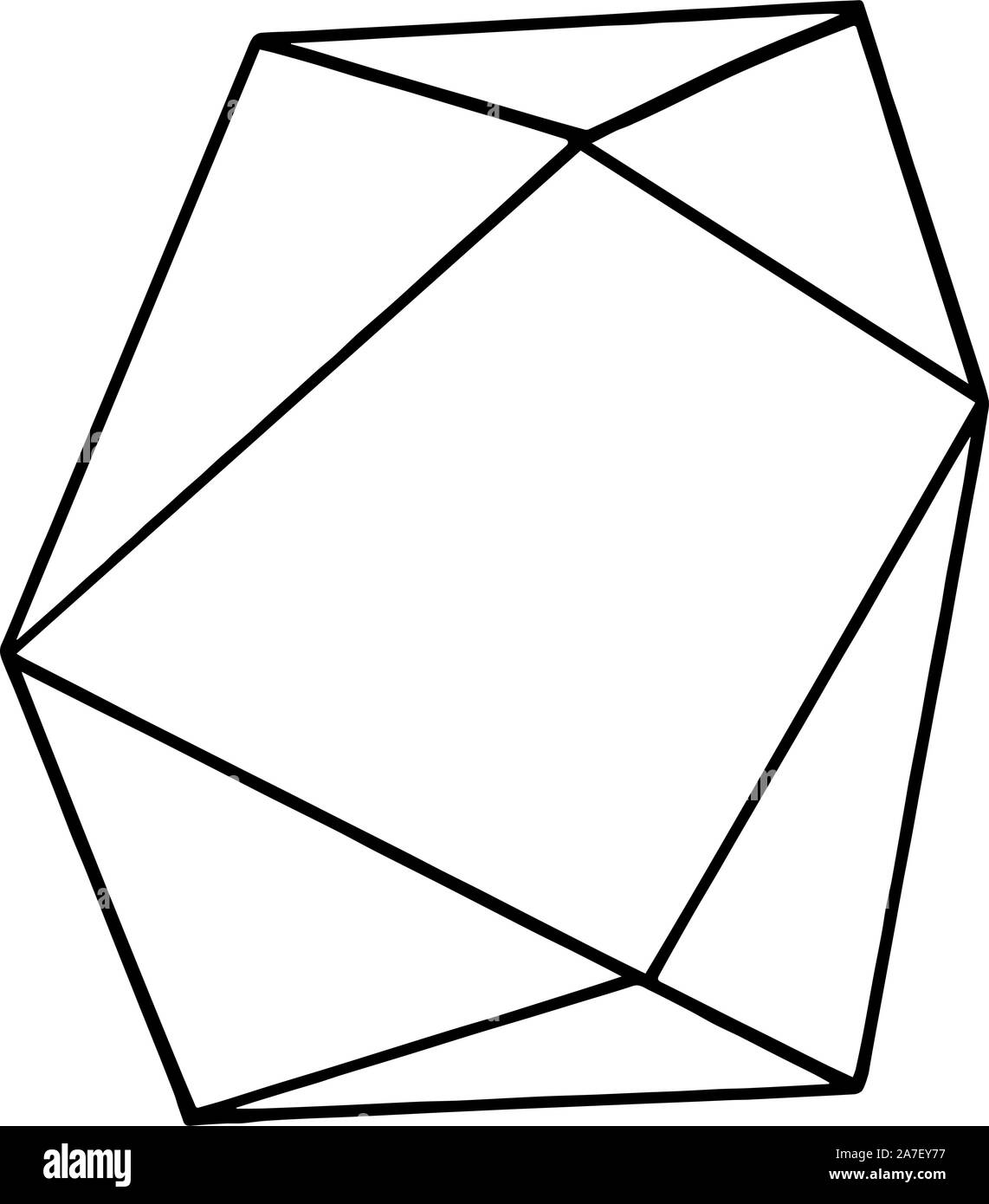 Vector geometric form. Isolated illustration element. Mosaic shape ...