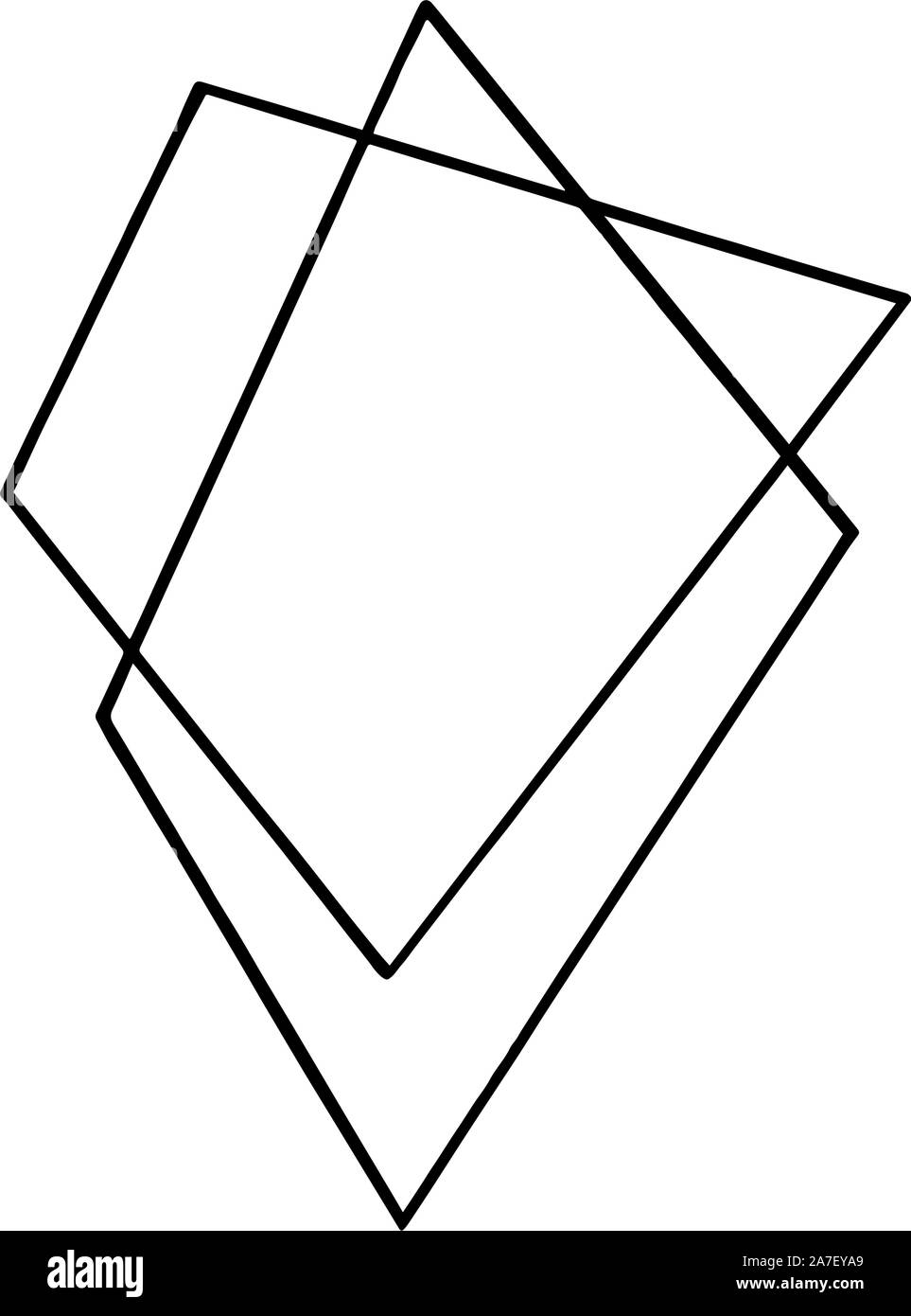 Vector geometric form. Isolated illustration element. Mosaic shape ...