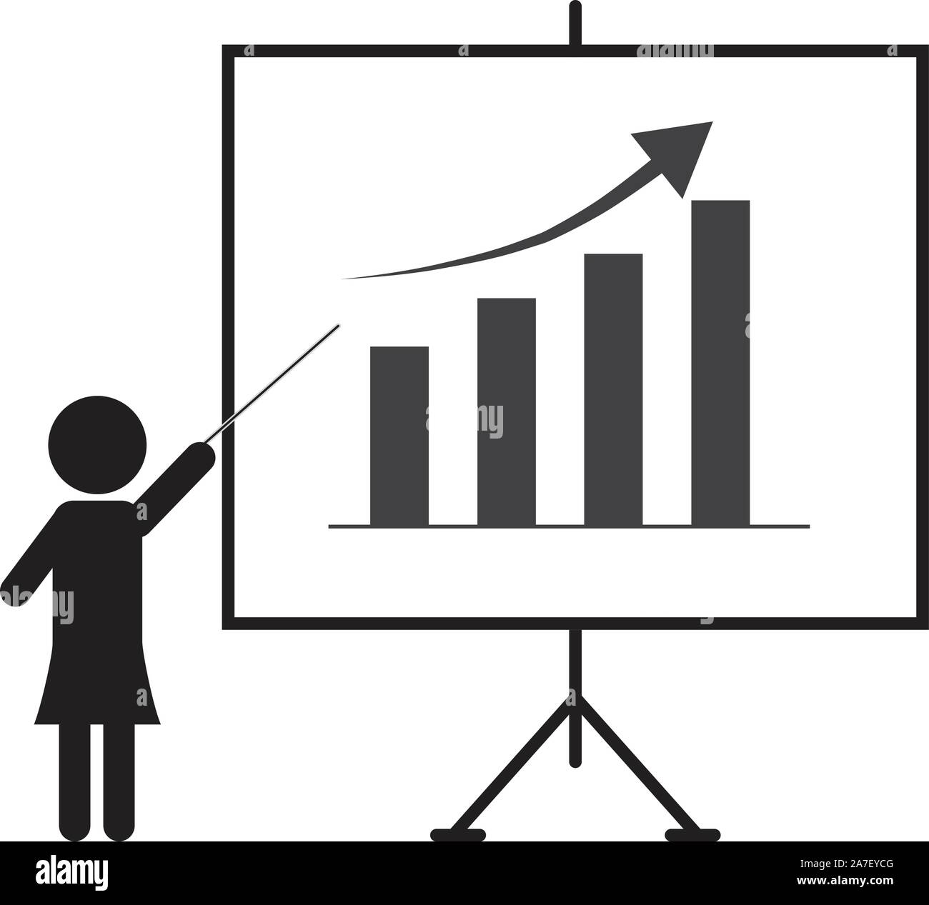 presentation icon on white background. flat style. Training icon for ...