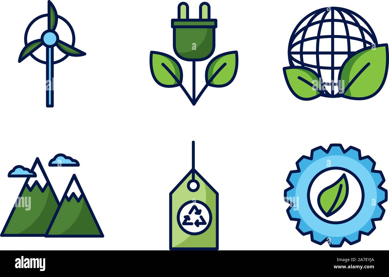 Isolated eco icon set vector design Stock Vector Image & Art - Alamy