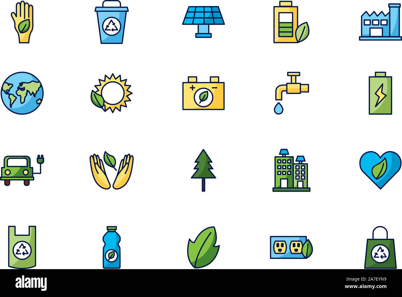 Isolated eco icon set vector design Stock Vector Image & Art - Alamy