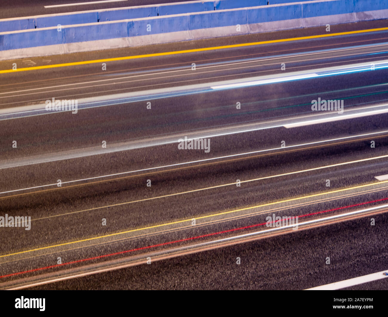 Motion light from cars on the Interstate Highway Stock Photo - Alamy