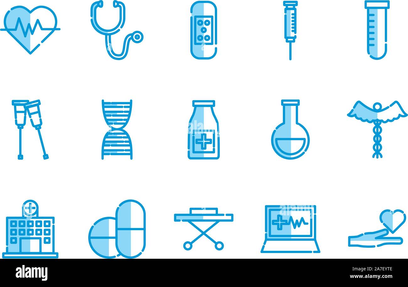 Isolated medical icon set vector design Stock Vector Image & Art - Alamy