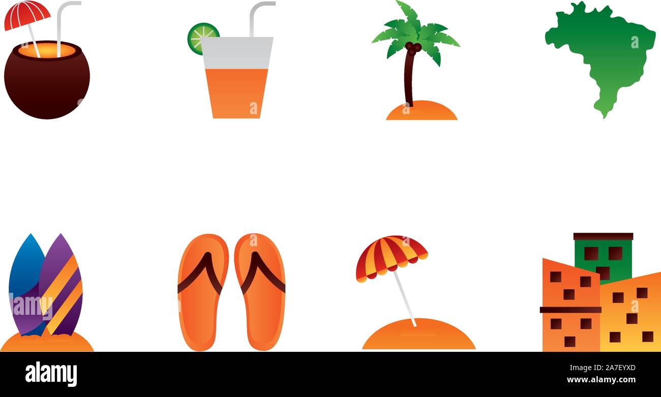 Isolated brazil icon set vector design Stock Vector Image & Art - Alamy