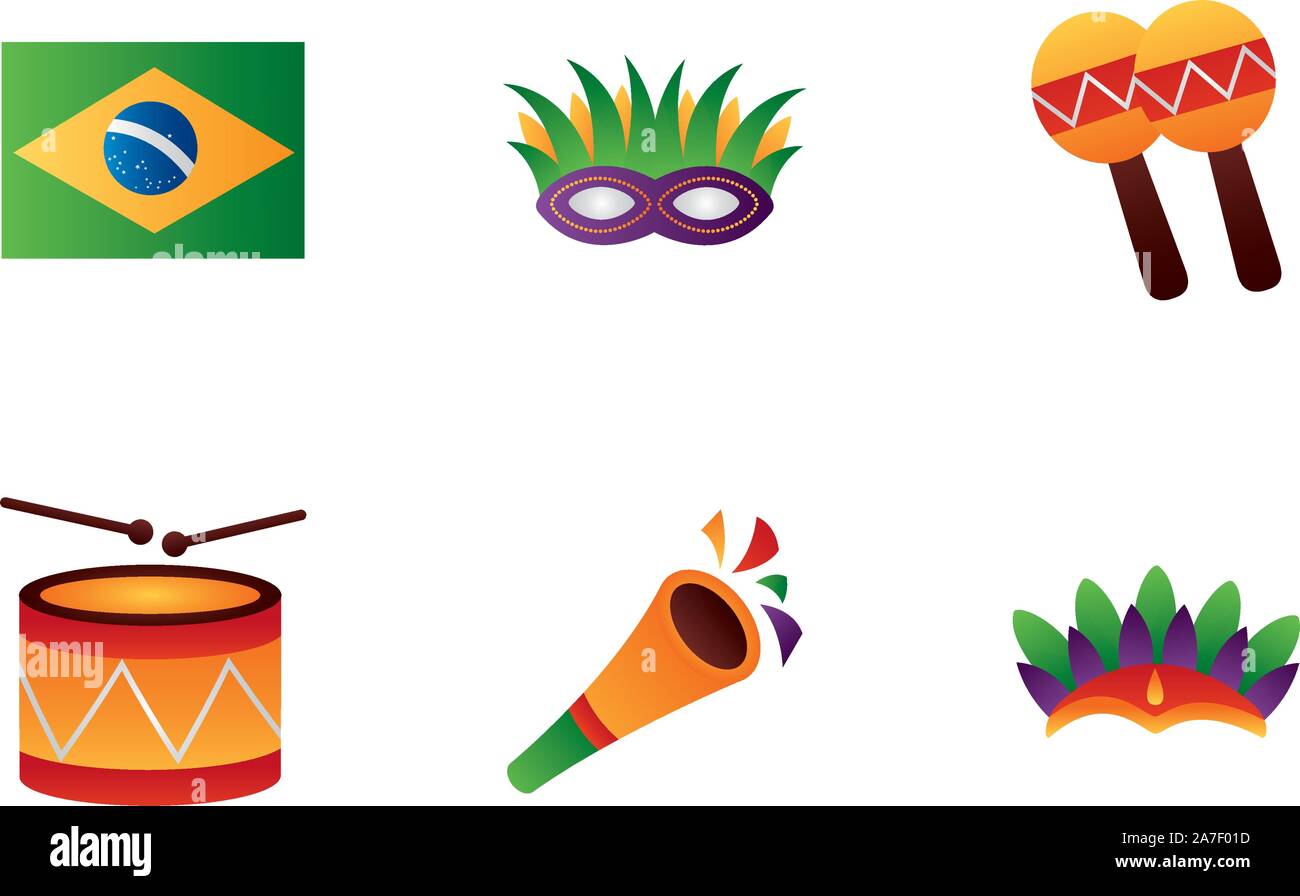Isolated brazil icon set vector design Stock Vector Image & Art - Alamy