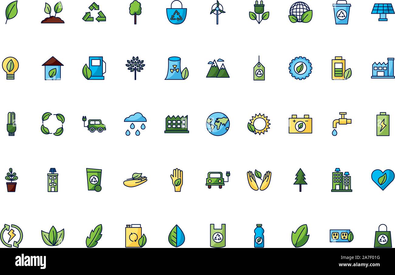 Isolated eco icon set vector design Stock Vector Image & Art - Alamy