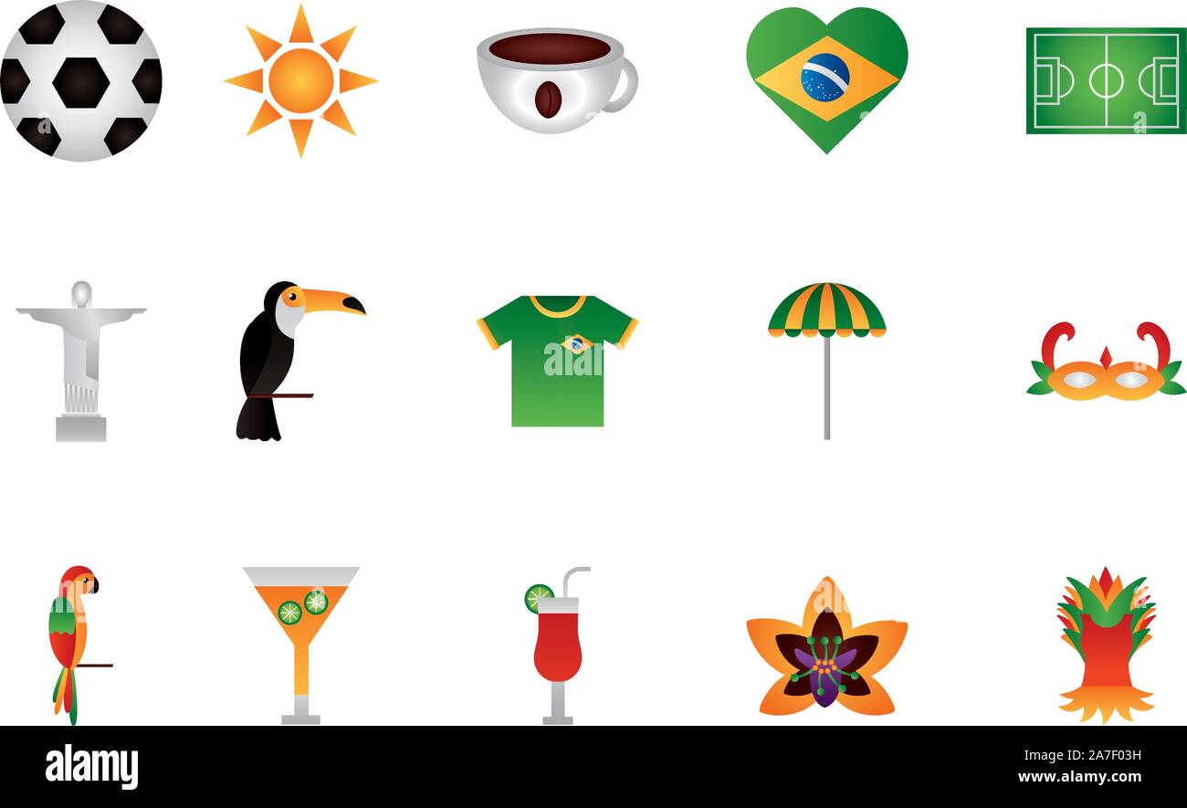 Isolated brazil icon set vector design Stock Vector Image & Art - Alamy