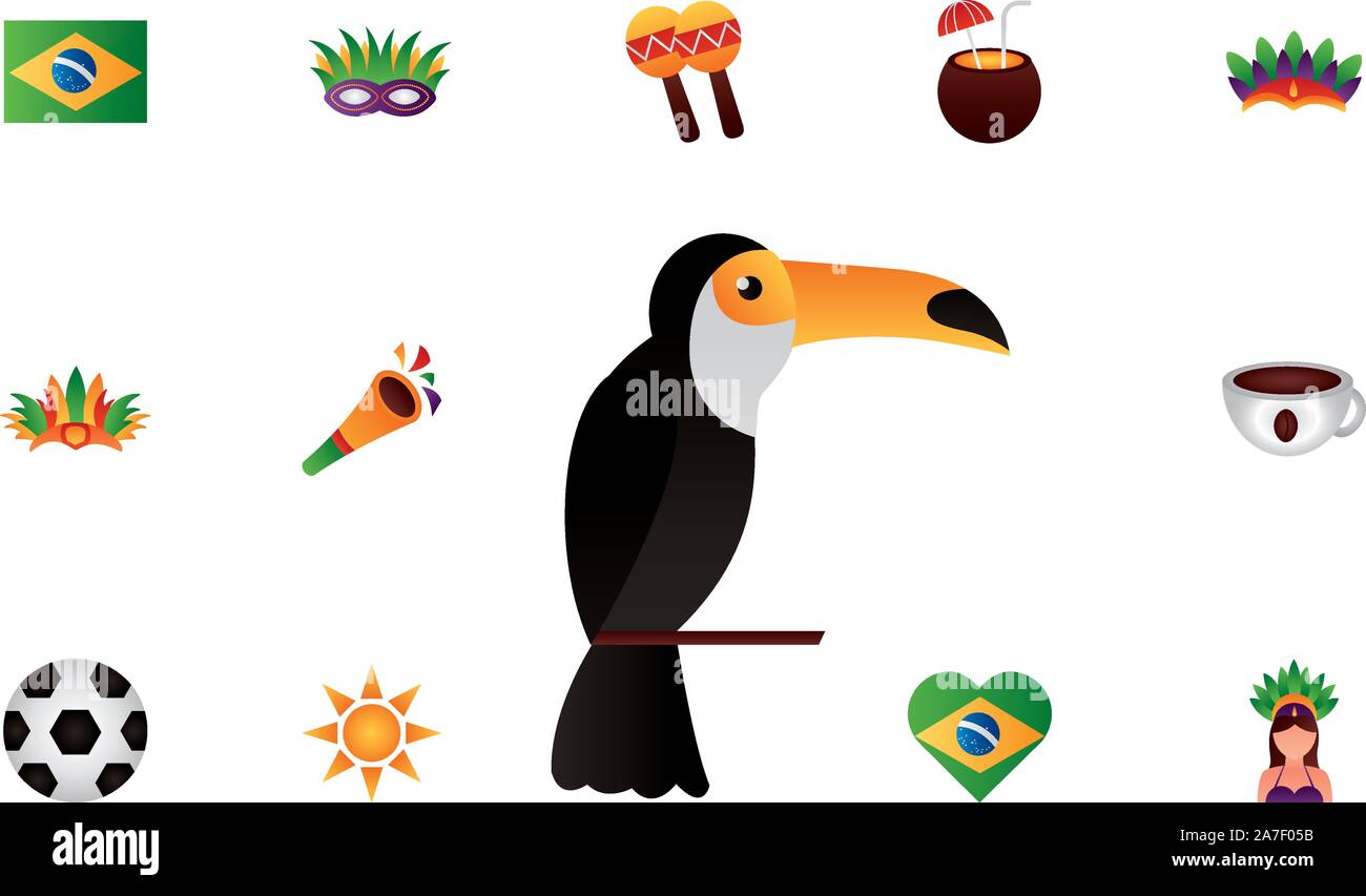 Isolated brazil icon set vector design Stock Vector Image & Art - Alamy