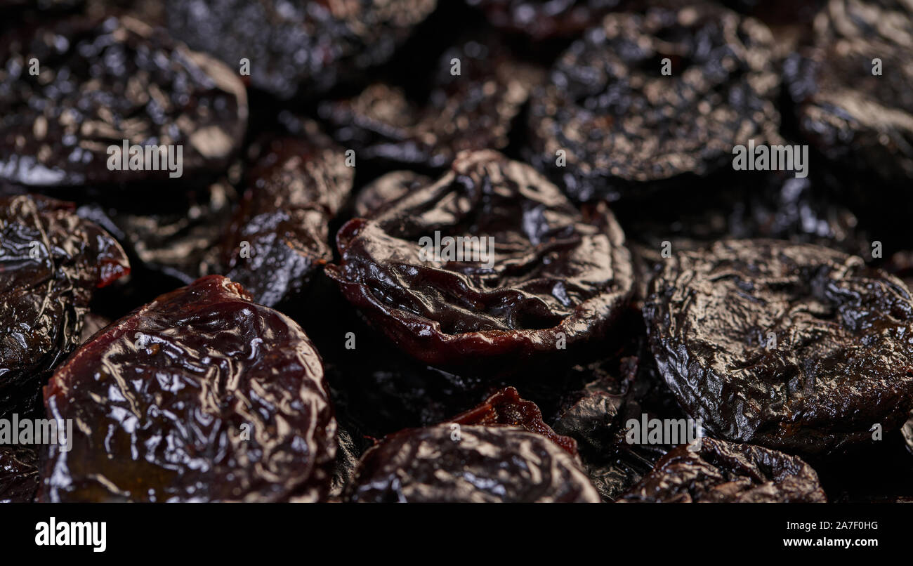 food background from prunes texture, dry fruit closeup Stock Photo - Alamy