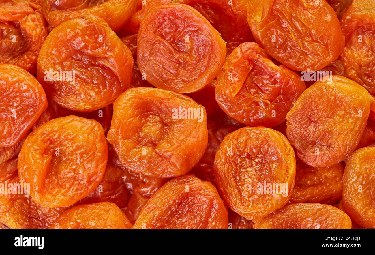 food background from dried apricots texture, dry fruits closeup Stock ...