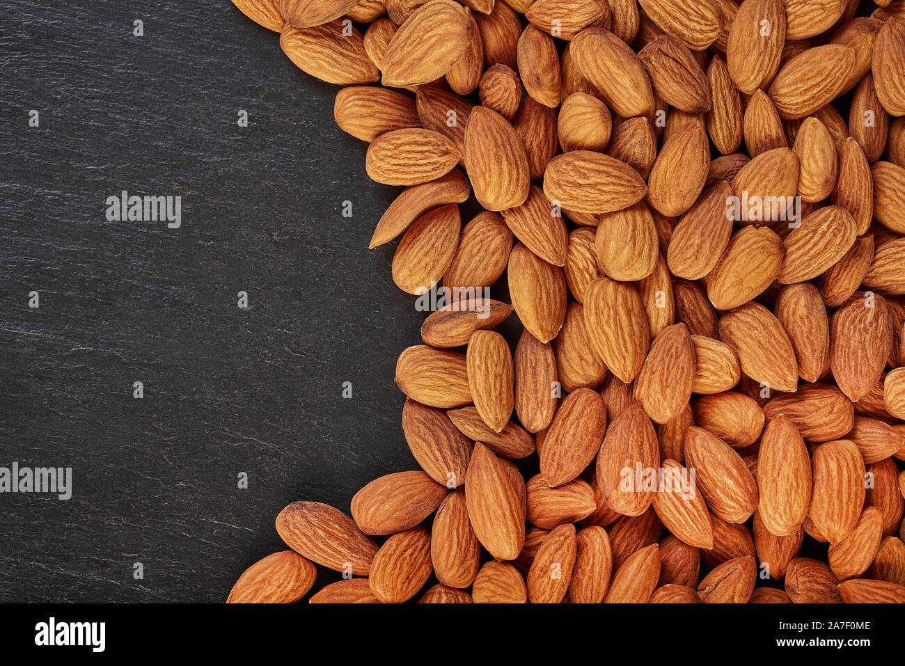 food background from almond nut texture closeup Stock Photo - Alamy