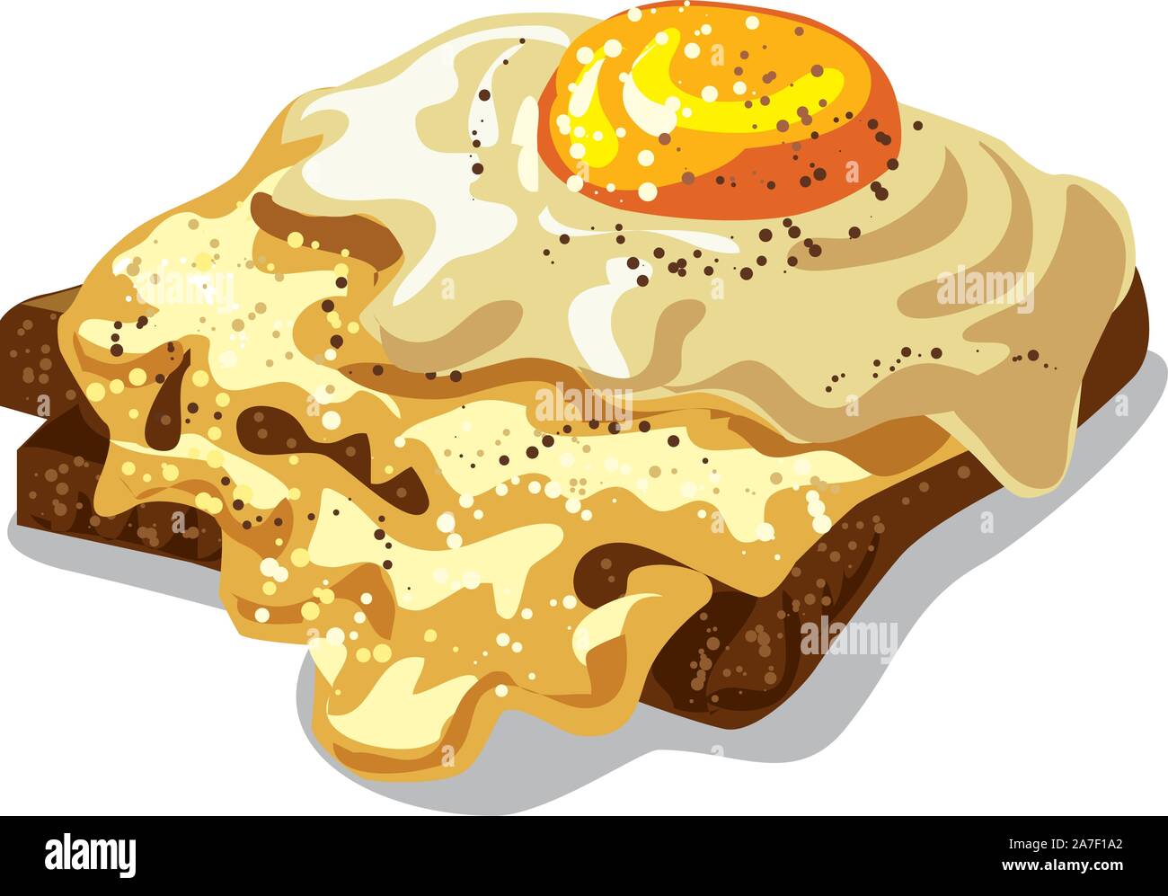 Closeup cheese toast Stock Vector Images - Alamy