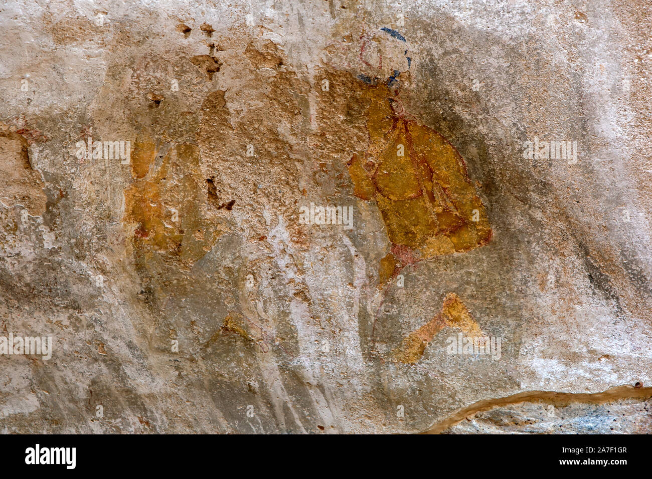 Located on the stone wall of Deraniyagala Cave at the base of Sigiriya ...