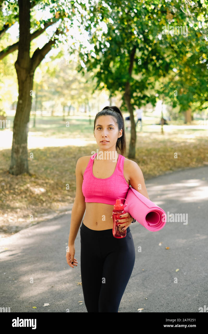 Woman walking weights outside hi-res stock photography and images - Alamy