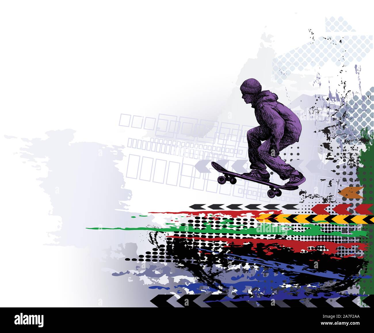 Skateboarding. Extreme sports. Skateboarder street sport Stock Vector ...