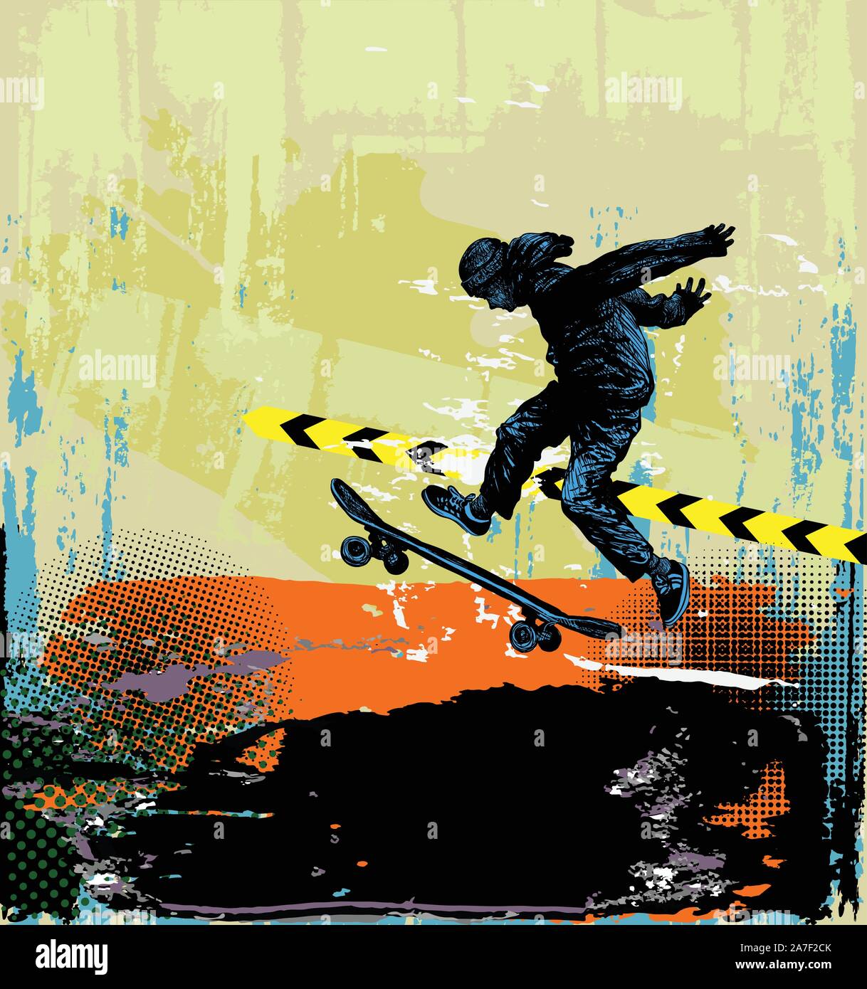 Skateboarding. Extreme sports. Skateboarder street sport Stock Vector ...