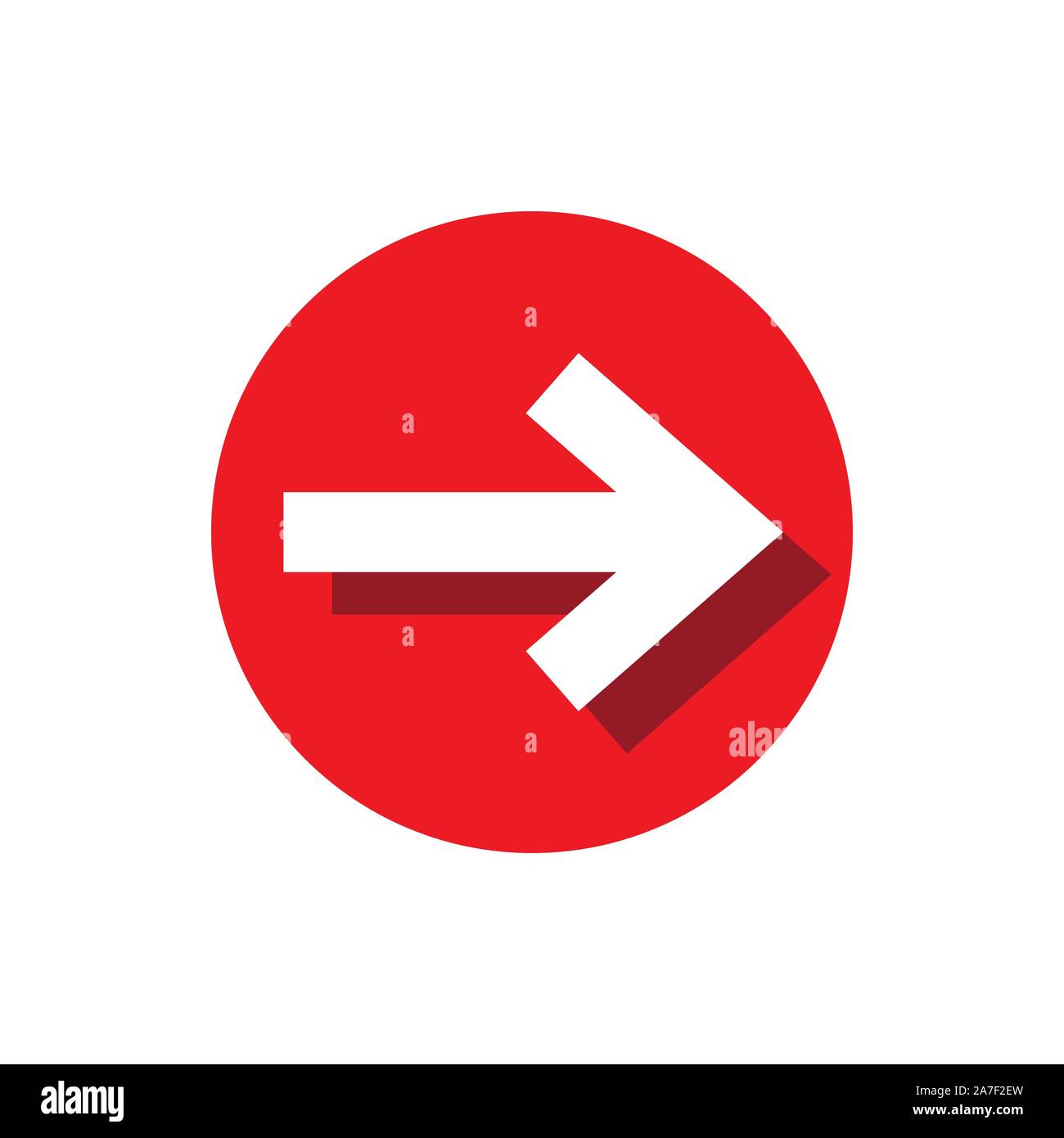 Next arrow vector. Flat red circle shape and arrow Stock Vector Image ...