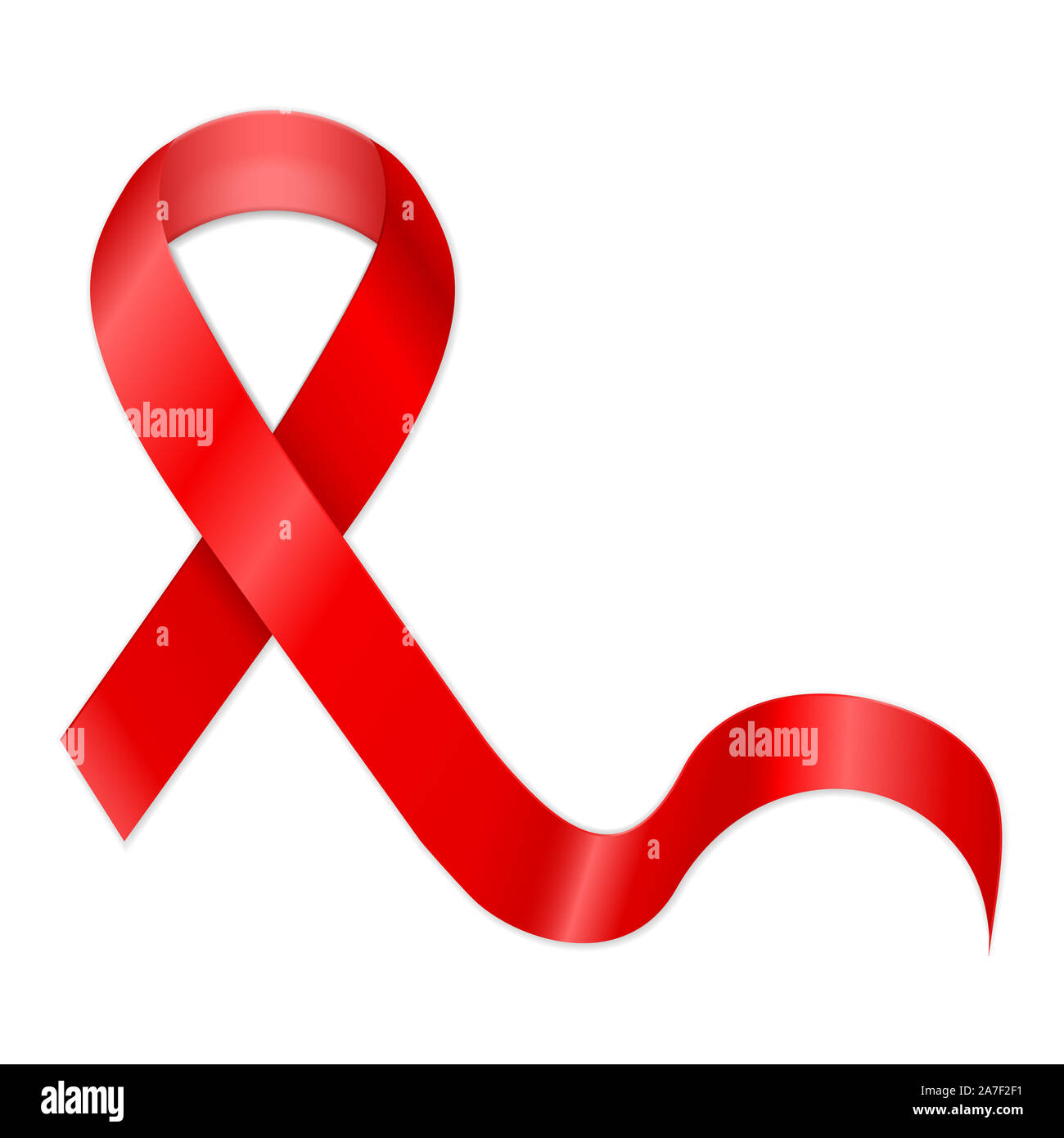 Aids ribbon on a white background. Vector illustration Stock Photo - Alamy