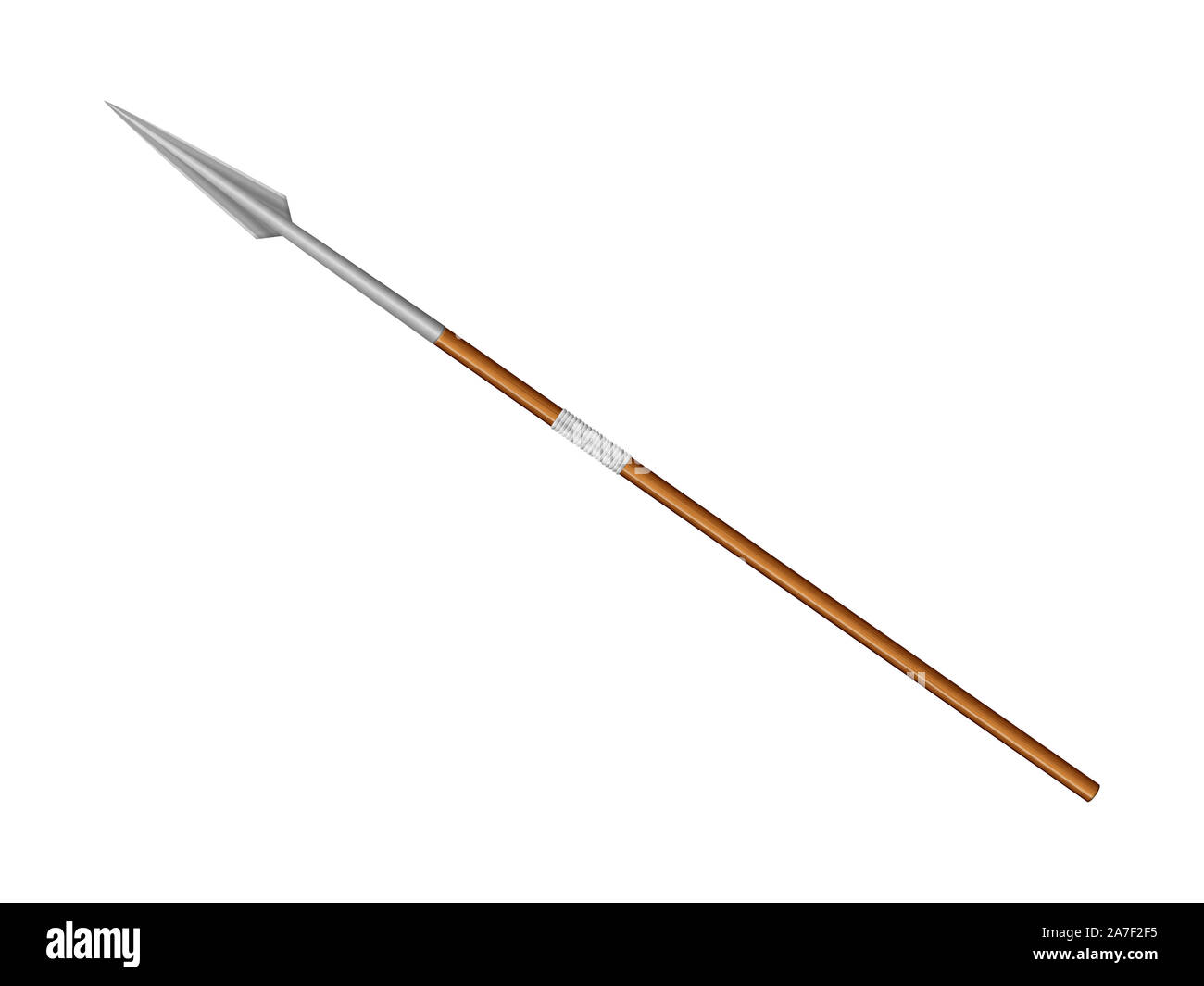 Battle spear on a white background. Vector illustration Stock Photo - Alamy