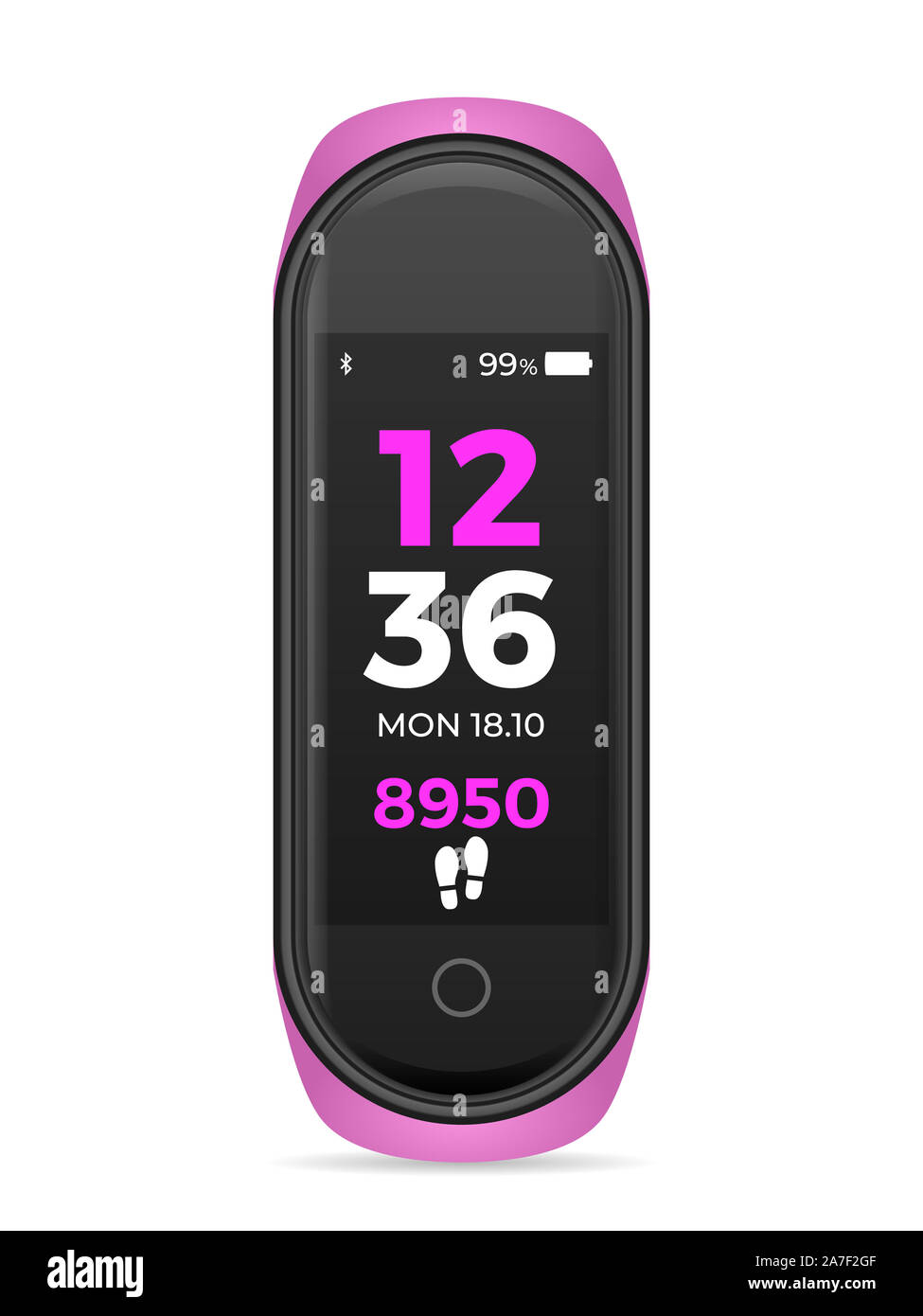 Smart band on a white background. Vector illustration Stock Photo - Alamy