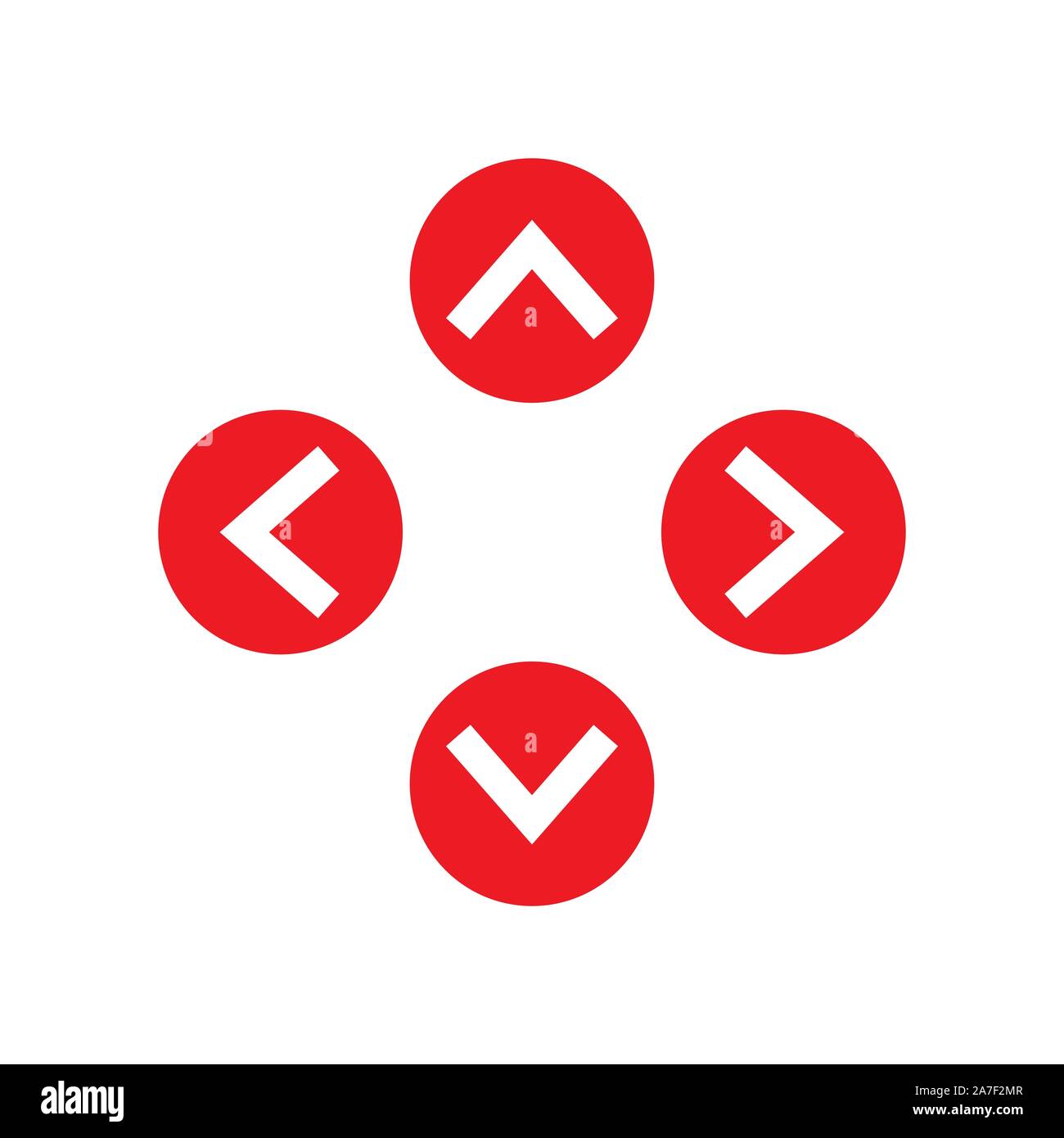 White arrows left right circle hi-res stock photography and images - Alamy