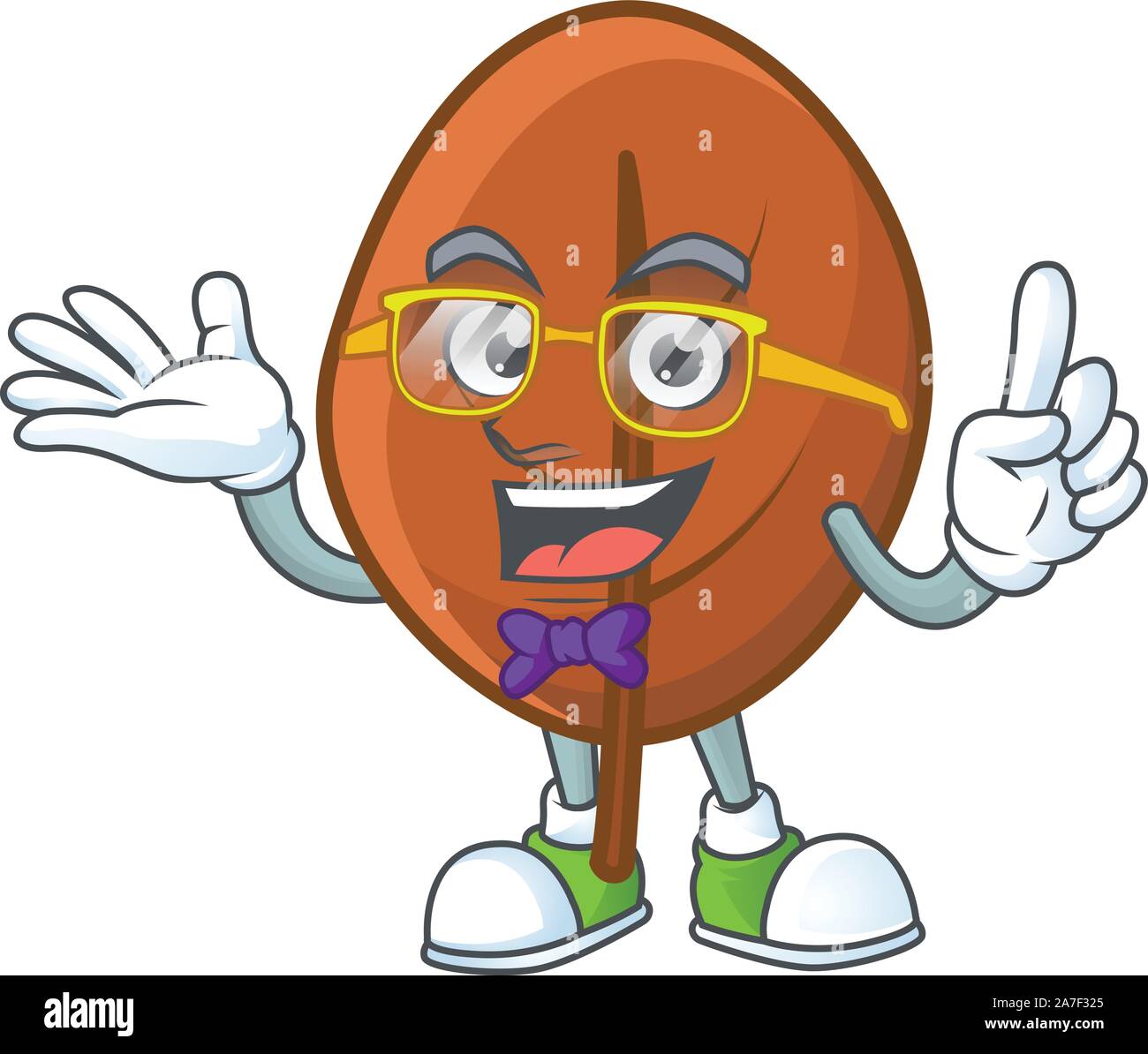 one brown autumn leaves in geek character Stock Vector Image & Art - Alamy