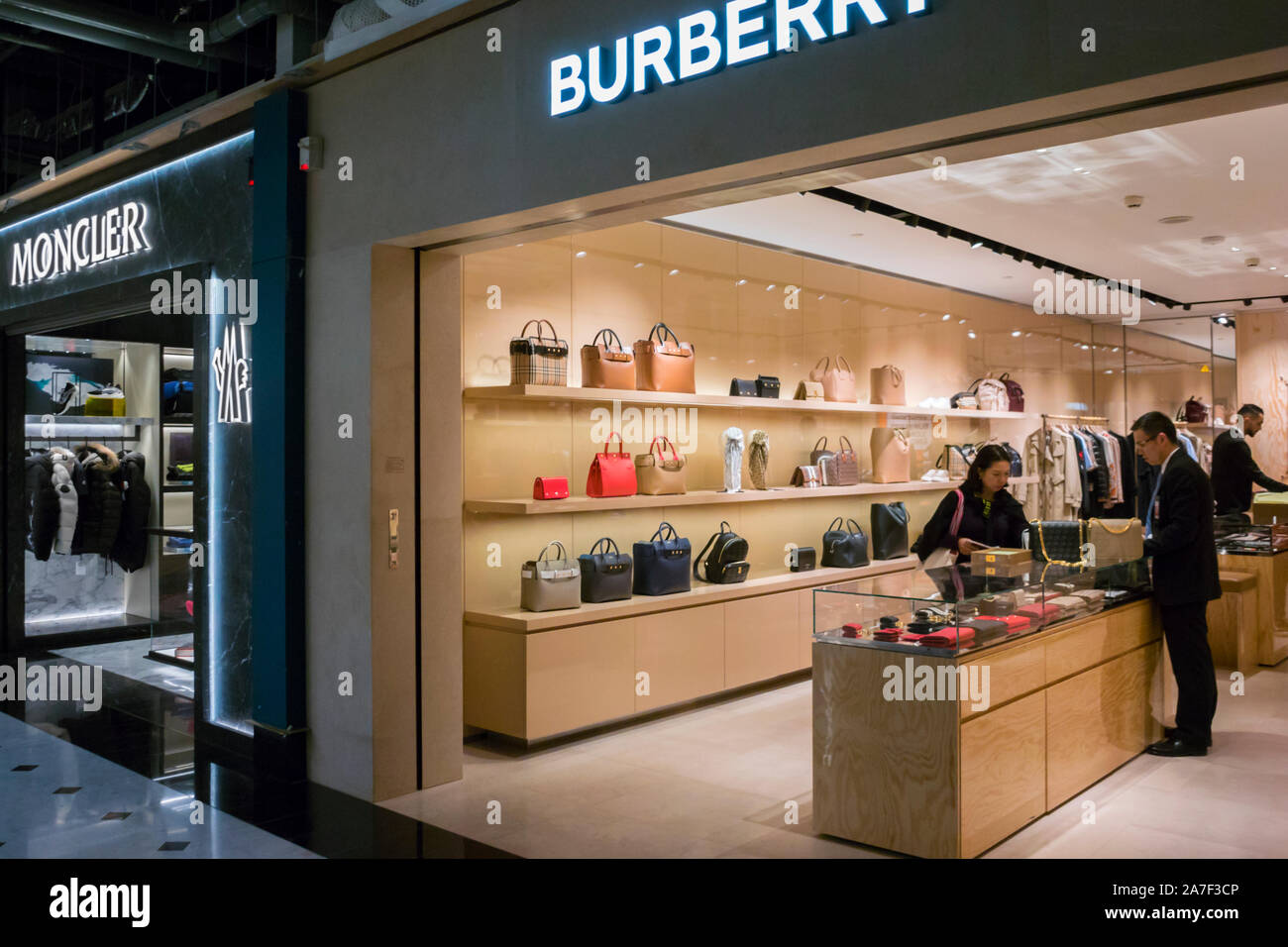 Paris, France, Roissy Airport, Burberry Luxury Fashion Store Front ...