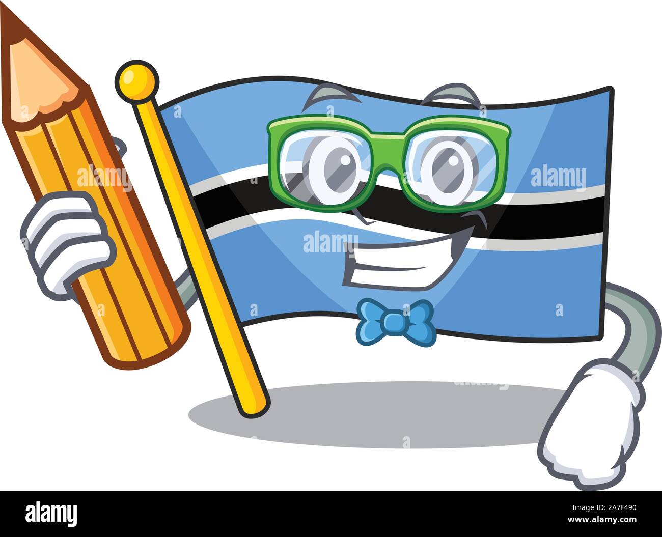 Super funny flag botswana cartoon character style with boxSuper funny ...