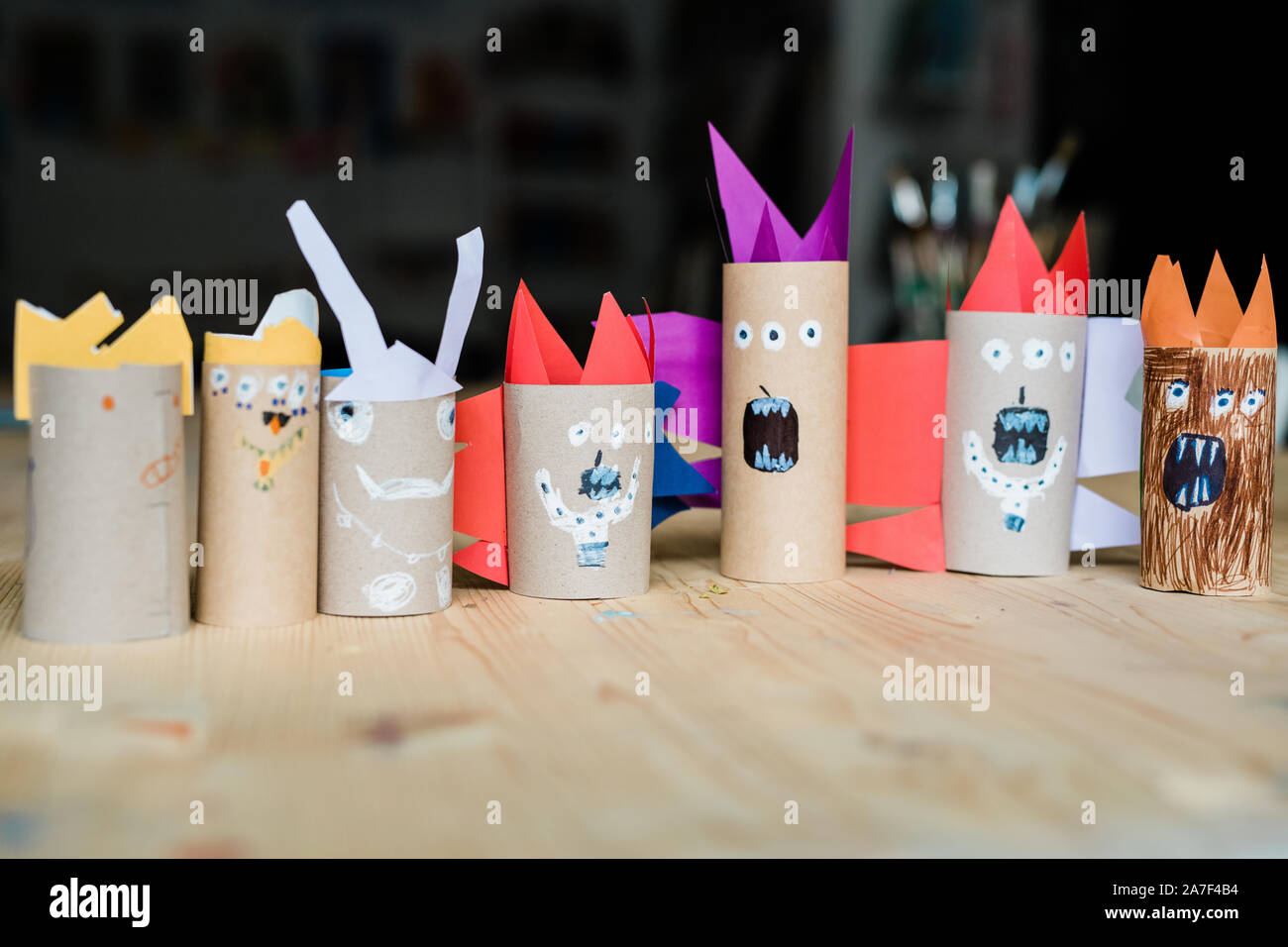 Halloween toys in a row hi-res stock photography and images - Alamy
