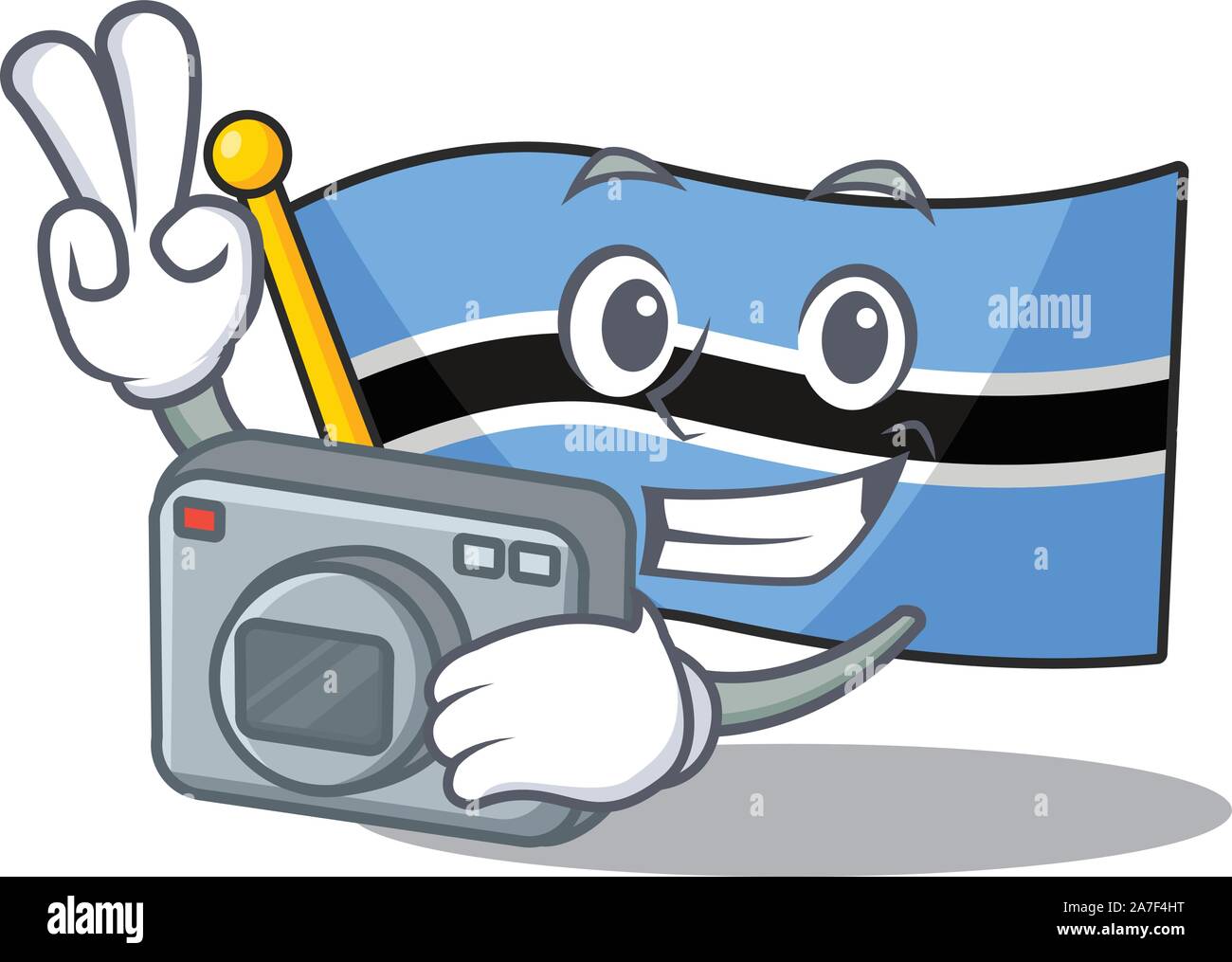 Flag botswanaas a professional photographer with a camera Stock Vector ...