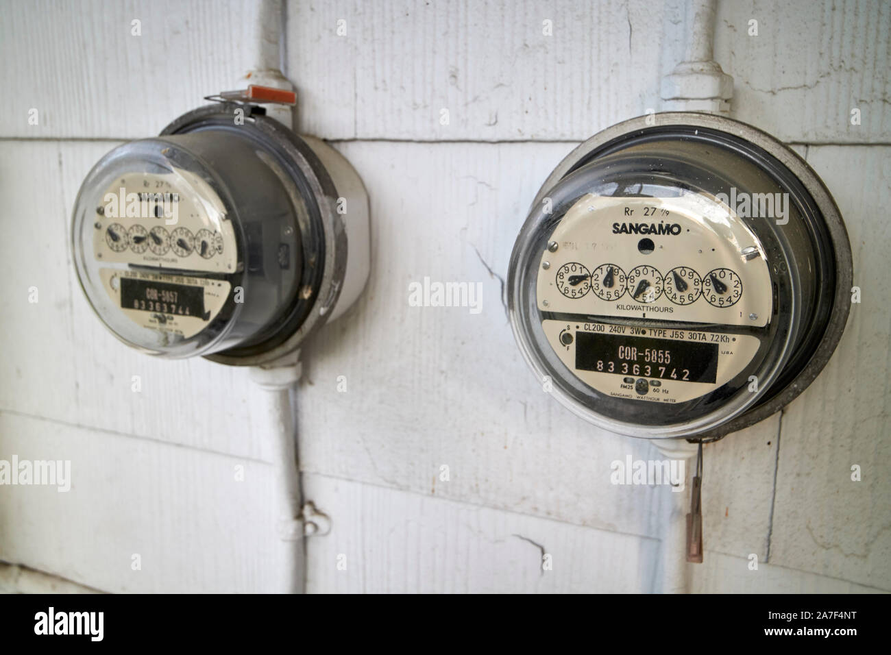 sangamo electricity meters on one of the original manhattan project ...
