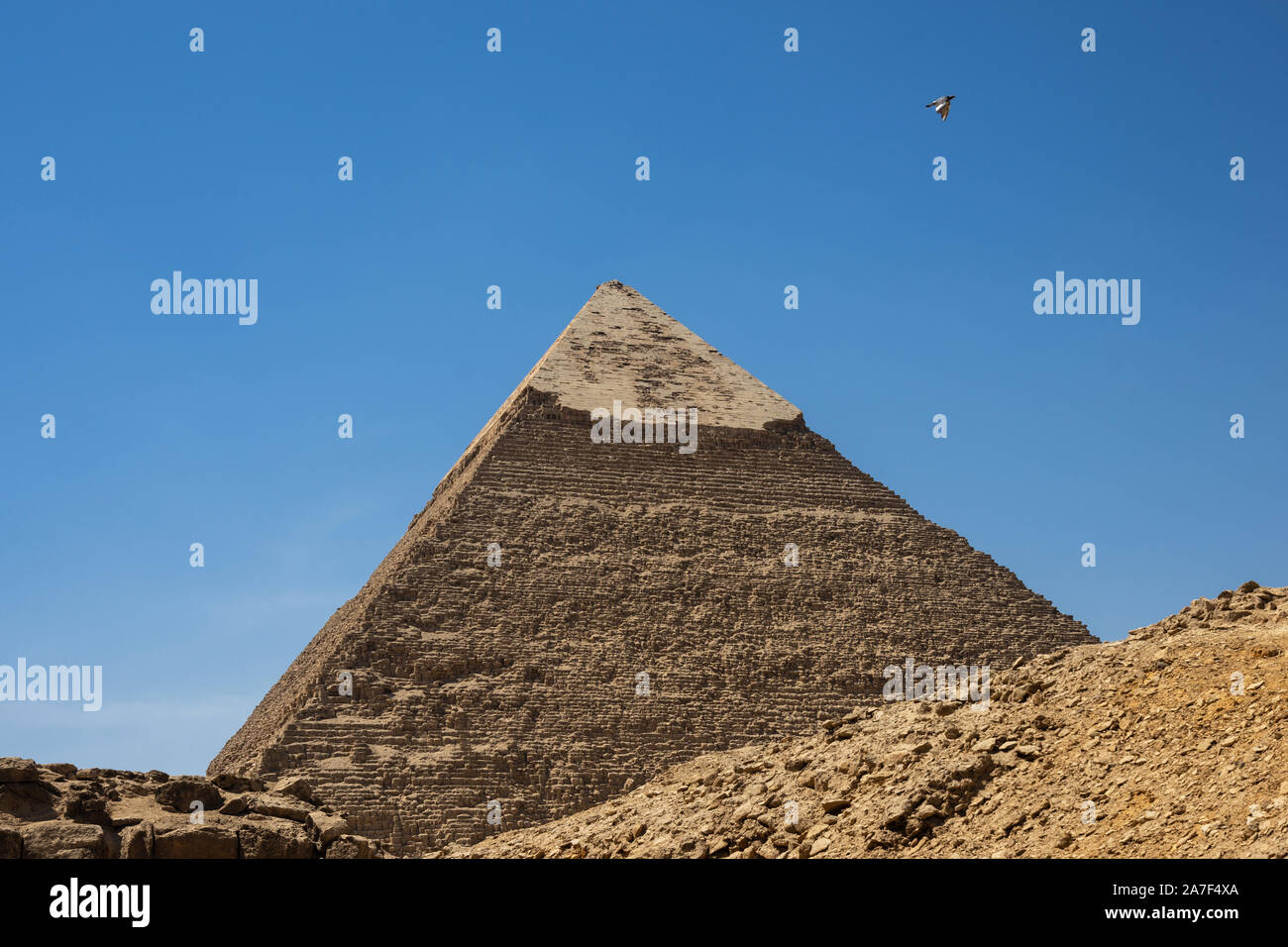 Pyramid of Khafre (also read as Khafra, Khefren) or of Chephren is the ...
