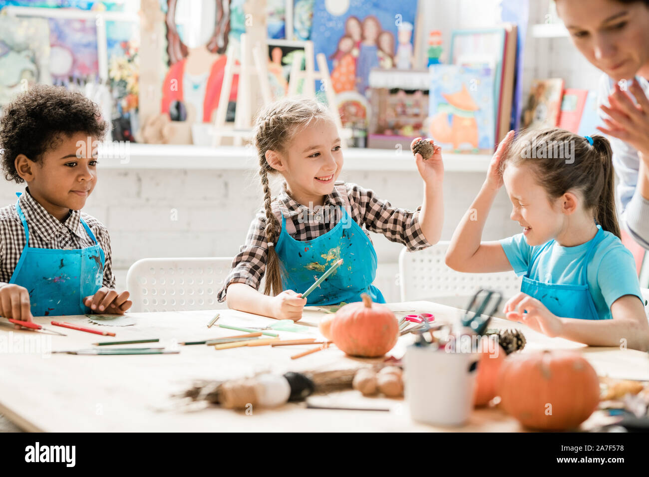 Preschool classroom paintings hi-res stock photography and images - Alamy